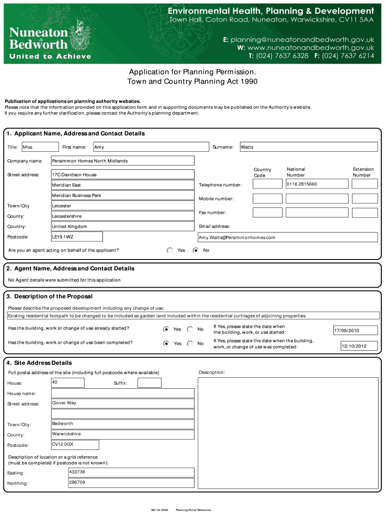 Fillable Online Persimmon Homes North Midlands Fax Email Print - pdfFiller