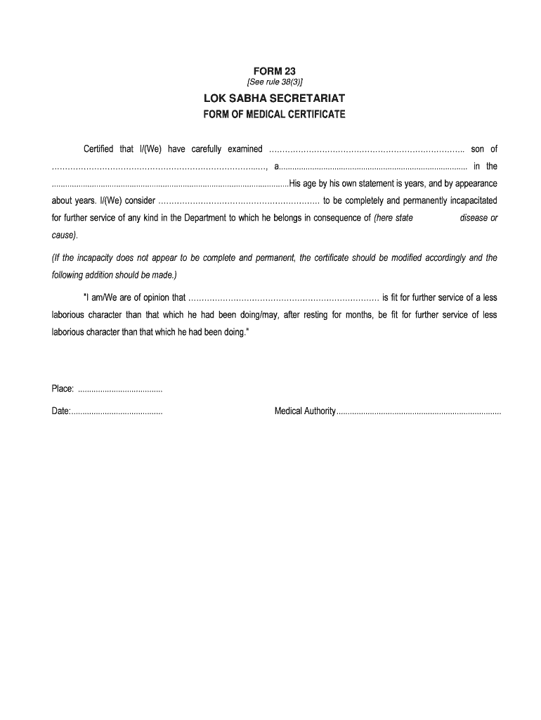 Form 3 Medical Certificate - Fill Online, Printable, Fillable, Blank ...