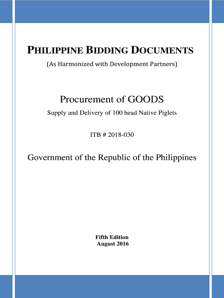 Fillable Online Philippine Bidding Documents - PITAHC Fax Email Print ...