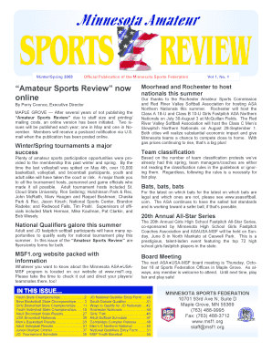 Fillable Online SPORTS REVIEW front page Fax Email Print - pdfFiller