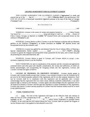 Allotment Garden Tenancy Agreement An agreement made on Doc Template ...