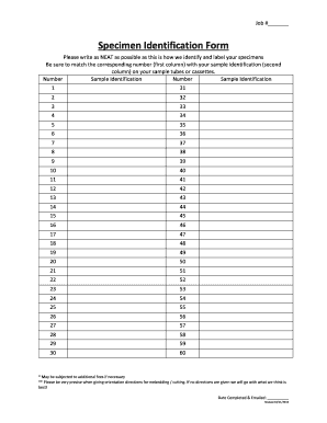 Fillable Online Specimen Labeling RequirementsDepartment of Pathology ...