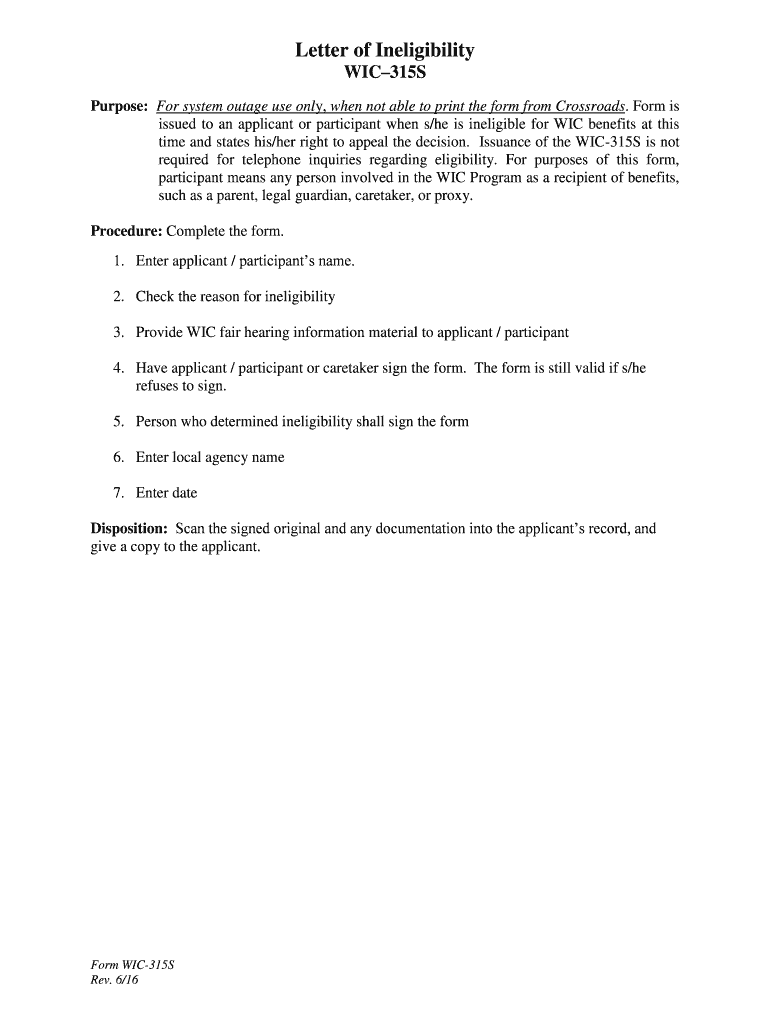Fillable Online Letter of Ineligibility - Virginia Department of Health ...