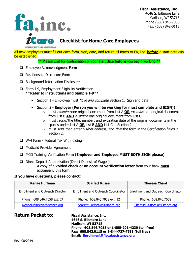 Fillable Online Fillable Online Employer Agent - New Employee FAQ ...