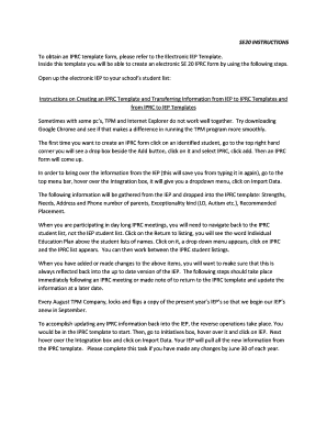 Fillable Online SE20 INSTRUCTIONS To obtain an IPRC template form ...