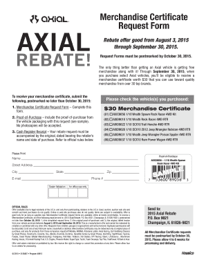 Fillable Online Fillable Online Merchandise Certificate Request Form ...