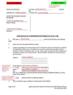 Fillable Online INSTRUCTIONS: ADULT GENDER MARKER CHANGE Fill ... Fax ...