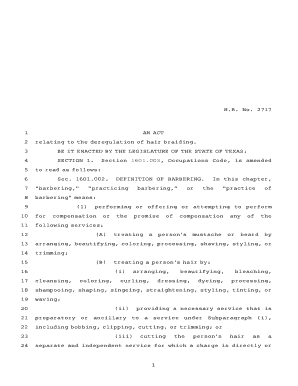 Fillable Online Barbering Law - Texas Department of Licensing and ...