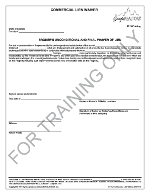 Fillable Online Guide to Georgia's Final Lien Waiver -- Free Form ...