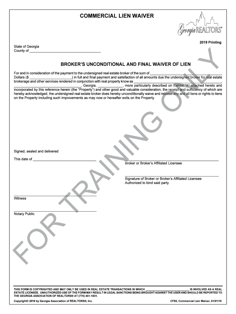 Fillable Online Guide to Georgia's Final Lien Waiver -- Free Form ...