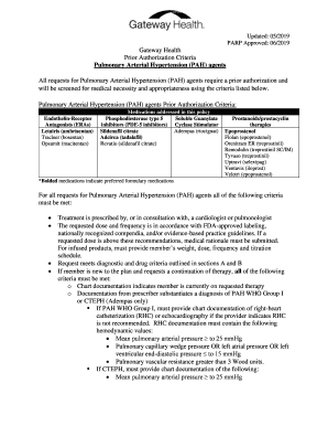 Fillable Online Pulmonary Arterial Hypertension (PAH) agents Fax Email ...