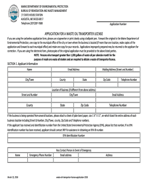 Fillable Online Non Hazardous Waste Transporter Program, Bureau of ...