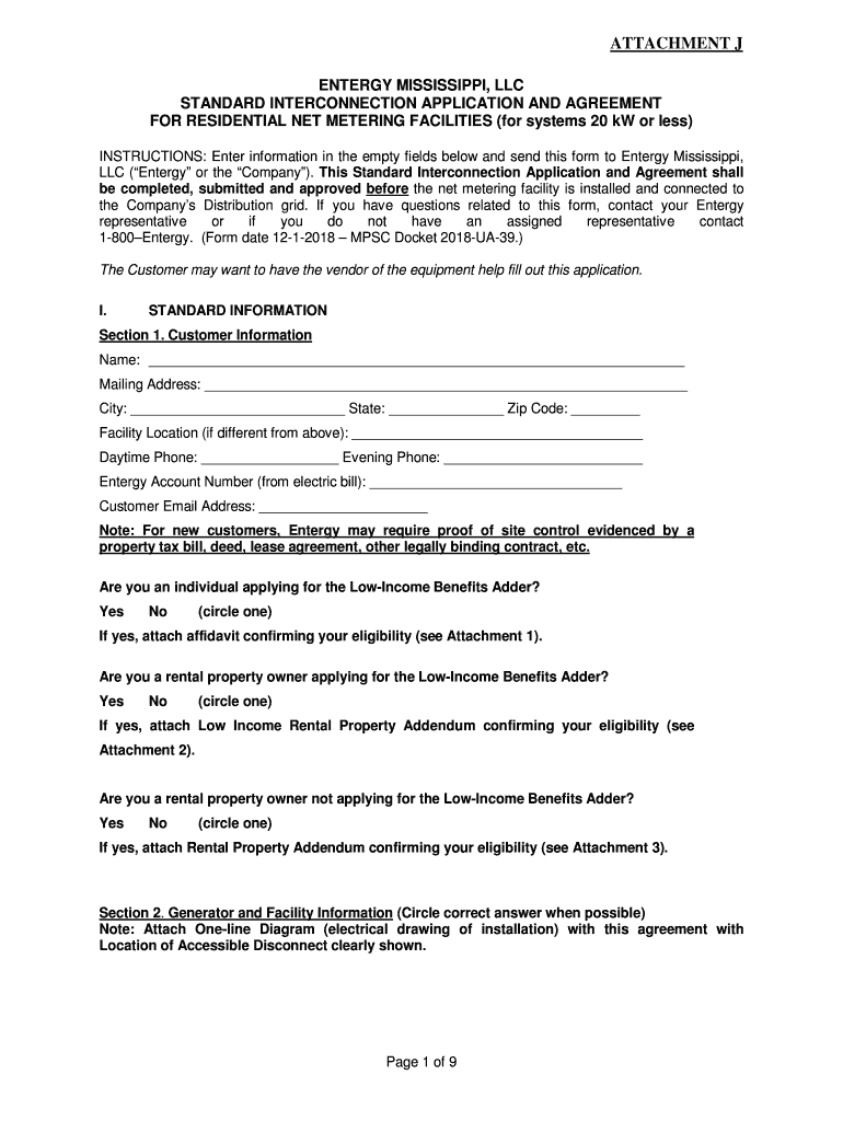 Fillable Online STANDARD INTERCONNECTION APPLICATION AND AGREEMENT Fax Email Print - pdfFiller
