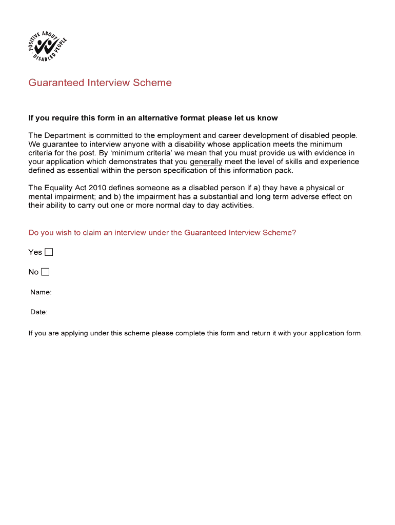 Fillable Online Guaranteed interview scheme (GIS) form (2).doc Fax ...