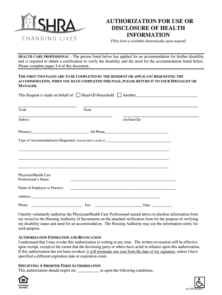 Fillable Online authorization for use or disclosure of health ...