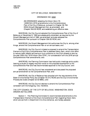 Fillable Online Vision Zero for Gun Safety - City of Bellevue Fax Email ...