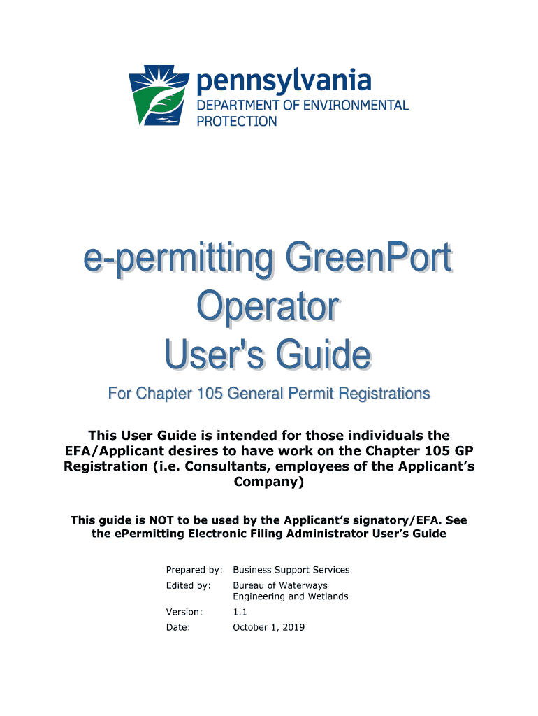 Fillable Online files dep state pa Chapter 105 e-permitting - PA DEP ...