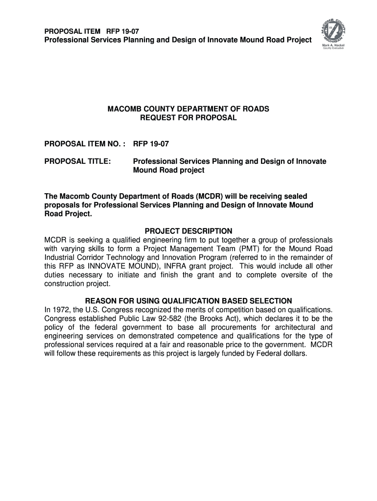 Fillable Online RFP#17-001 Commercial Vehicle Survey. RFP#17-001 ...