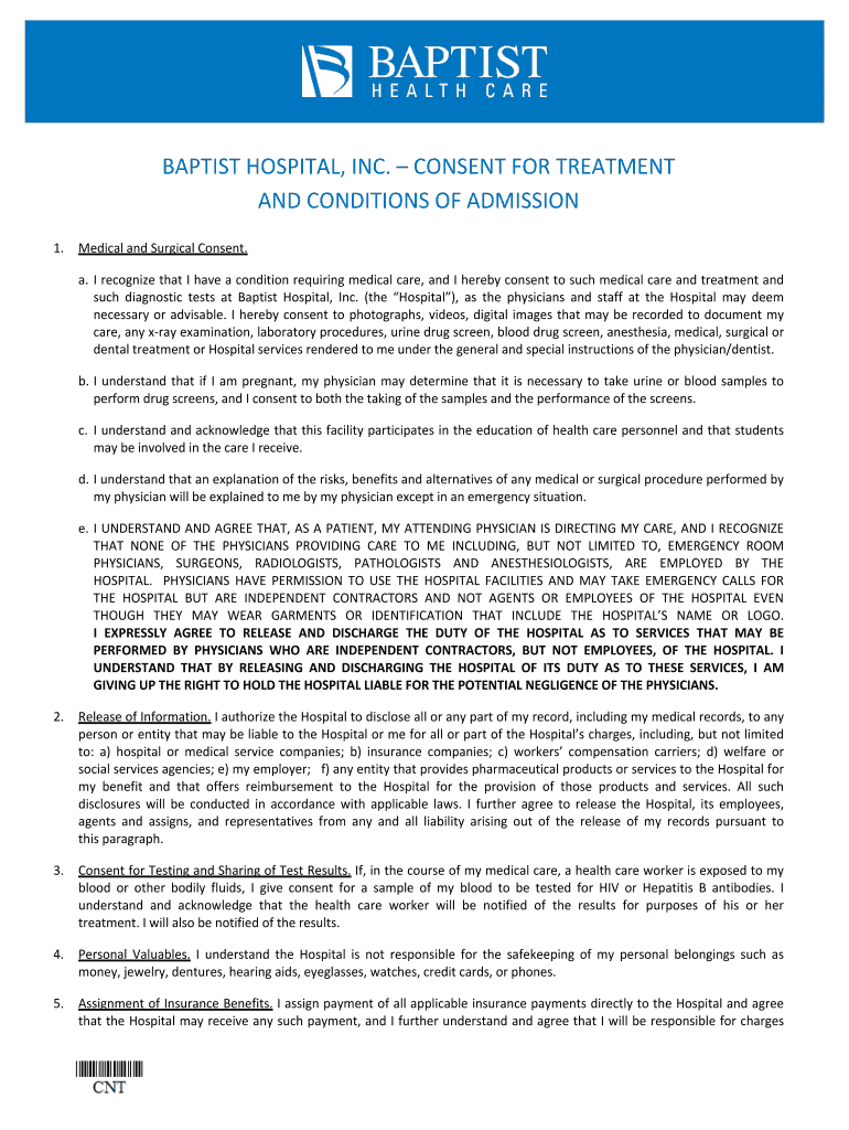 Fillable Online 1. patient registration form and consent to treat.pdf ...
