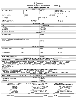 Fillable Online In-Home Postpartum Assessment Forms - Molina Health ...