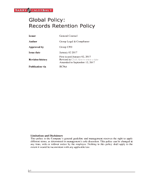 Fillable Online How to Implement a Record Retention Schedule for ...