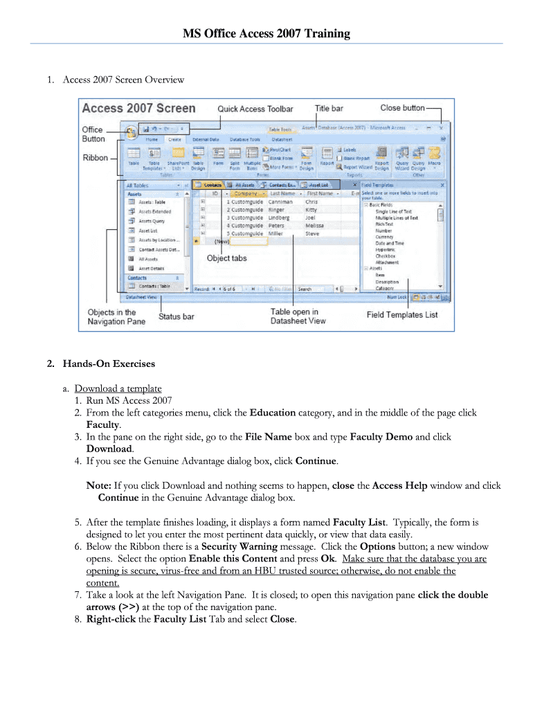Fillable Online MS ACCESS Tutorial: Learn with Example - Guru99 Fax ...