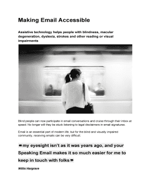 Fillable Online Making Email Accessible Fax Email Print - pdfFiller