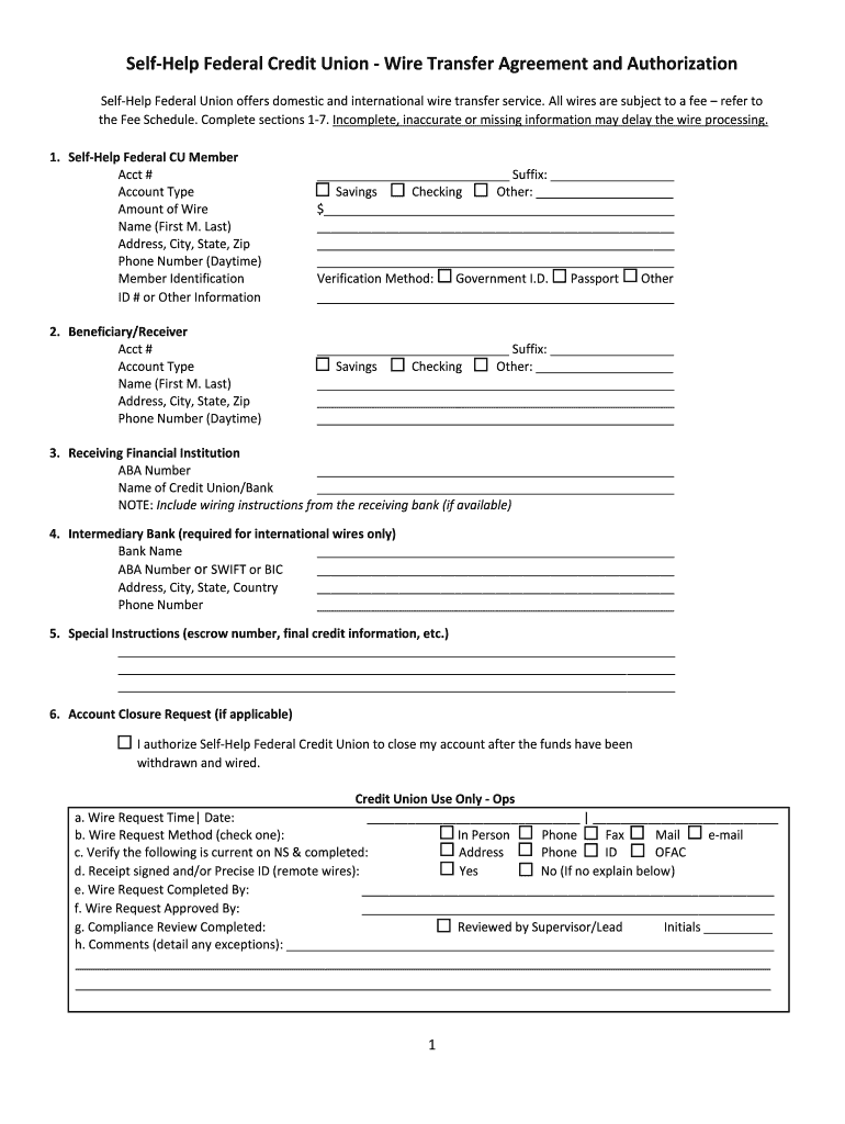 Fillable Online Forms and ApplicationsSelf-Help Federal Credit Union ...