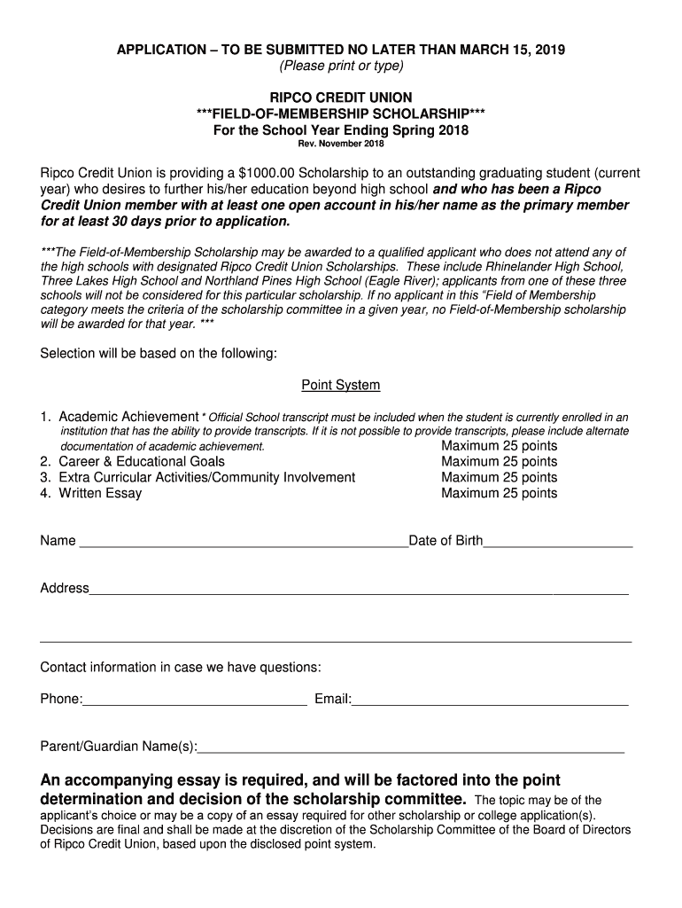 Fillable Online PGSF Scholarship ApplicationThe Print and Graphics ...