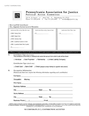 Fillable Online LawPAC Contribution Form Fax Email Print - pdfFiller