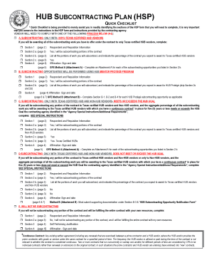 Fillable Online Hub Subcontracting Plan Word - Fill Online, Printable ...