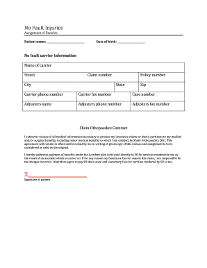 Fillable Online Complete Set of No-Fault claim Forms - Department of ...