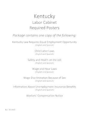 Fillable Online Kentucky Labor Law Poster 2020 - All-In-One State ...