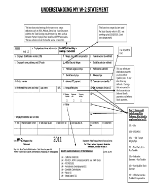 Fillable Online UNDERSTANDING MY W-2 STATEMENT Fax Email Print - pdfFiller