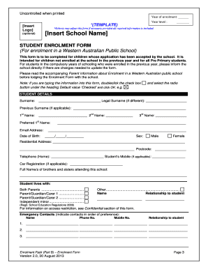 Fillable Online *(TEMPLATE) Insert School Name Fax Email Print - pdfFiller