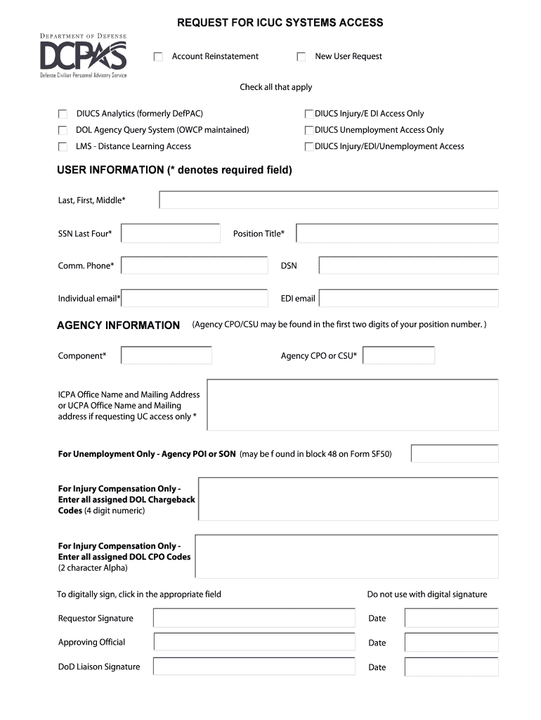 Fillable Online USER INFORMATION (* denotes required field) Fax Email ...