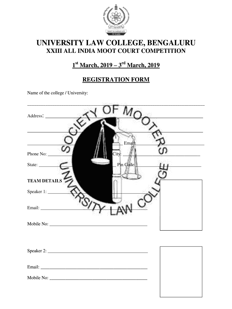 Fillable Online ULC Bangalore - All India Moot Court Competition ...