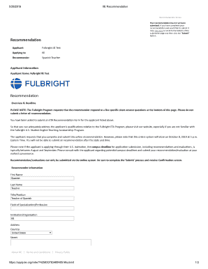 Fillable Online Sample ETA Recommendation Form Fax Email Print - pdfFiller