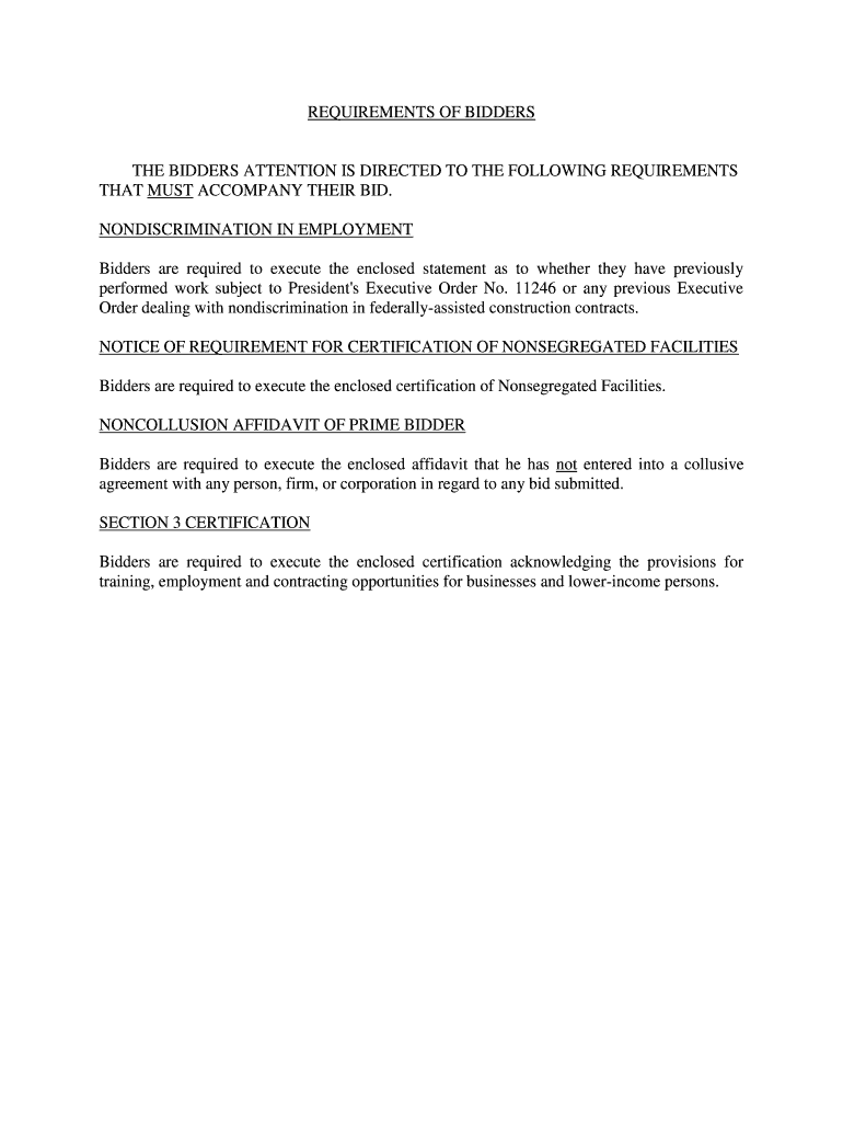 Fillable Online 1 Bidding Requirements, Contract Forms, Conditions of ... Fax Email Print ...