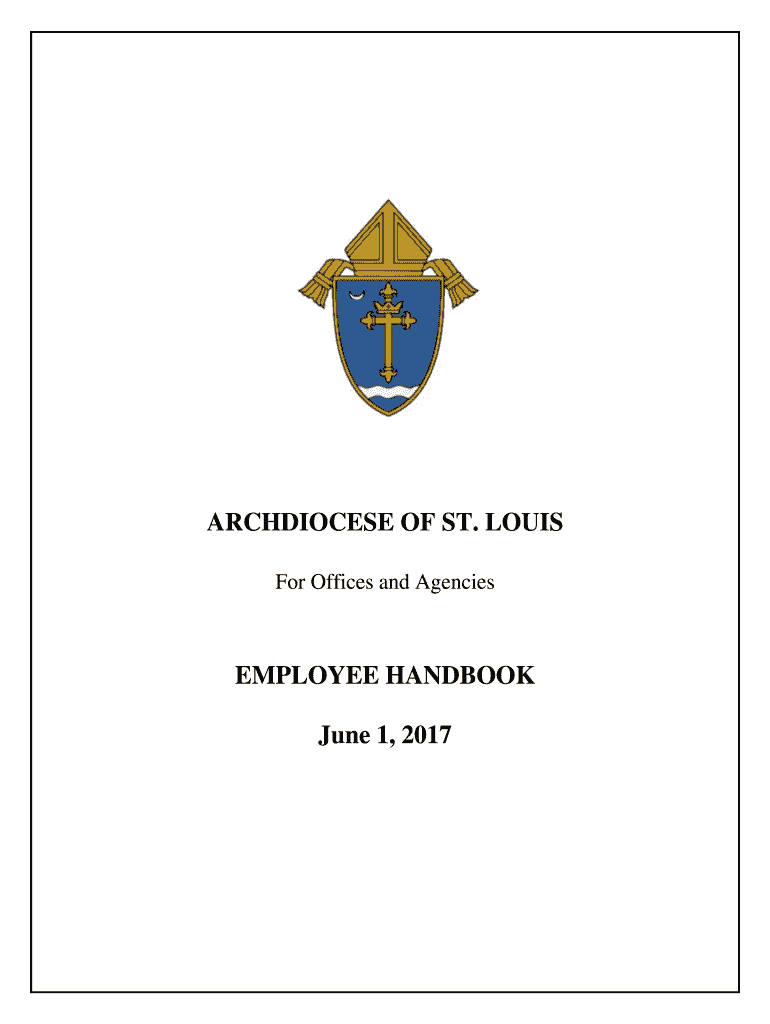 Fillable Online Employee Handbook - Archdiocese of St Louis Fax Email ...