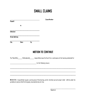 Fillable Online SMALL CLAIMS COURT CHECKLIST Fax Email Print - pdfFiller
