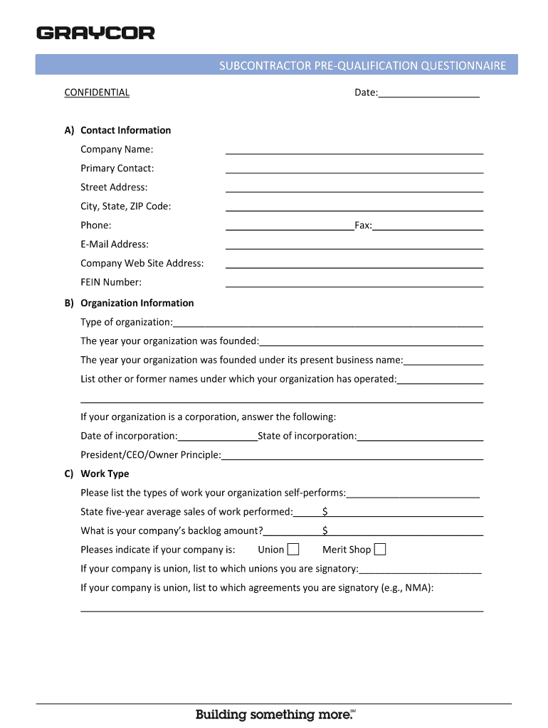 Fillable Online subcontractor pre-qualification - Harbor Bridge Project ...