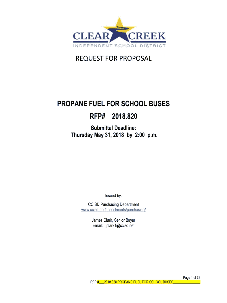 Fillable Online request for proposal propane fuel for school buses rfp ...