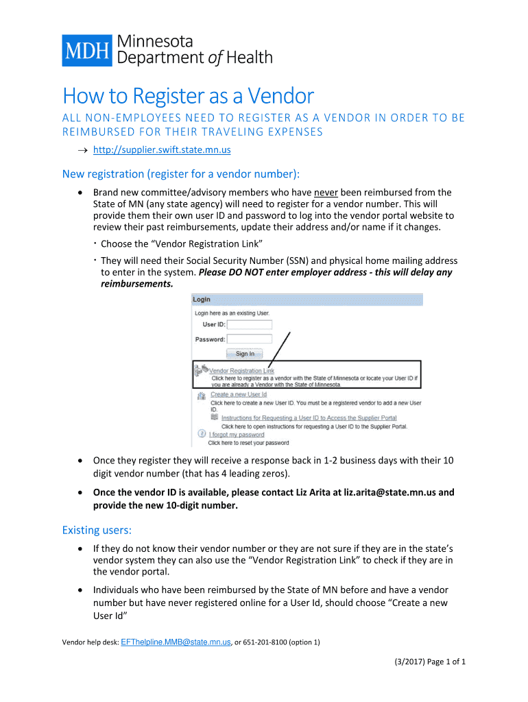 Fillable Online How to Register as a Vendor. How to Register as a ...