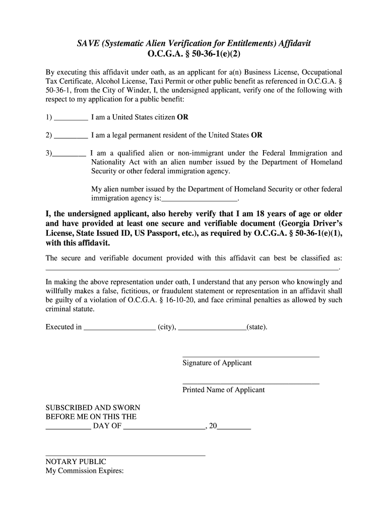 Fillable Online save form city of atlanta affidavit ocga50-36-1(e)(2 ...
