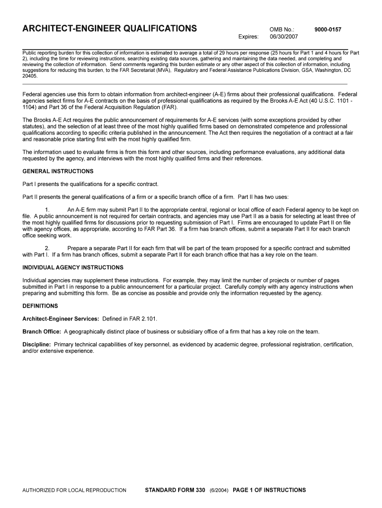 Fillable Online SF-330 Fax Email Print - pdfFiller