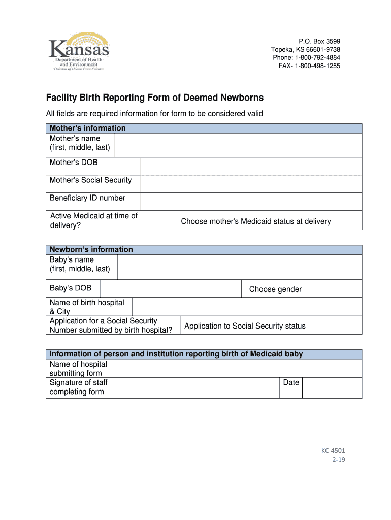 Fillable Online Medical Representative Authorization Form - KDHE Fax ...