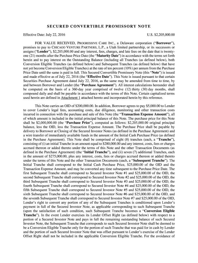 Fillable Online secured convertible promissory note - OTC Markets Fax ...