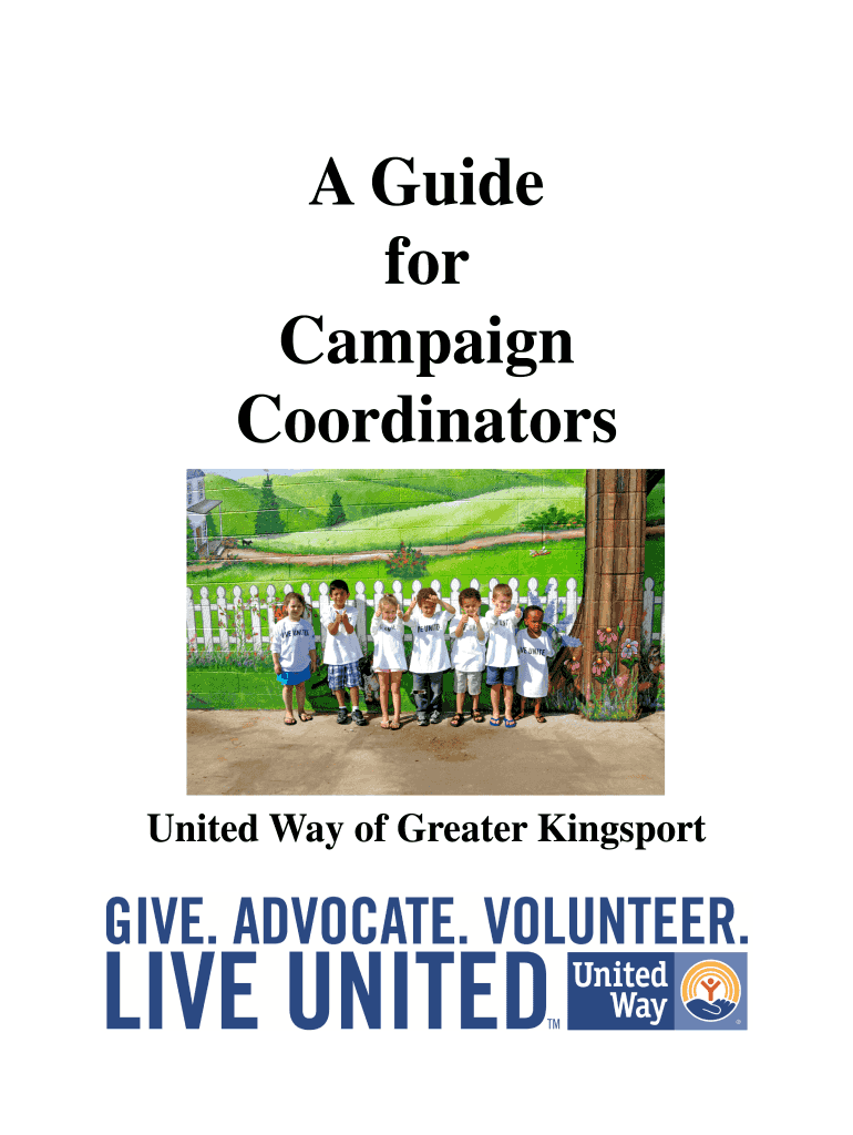 Fillable Online A Guide for Campaign Coordinators - United Way of ...