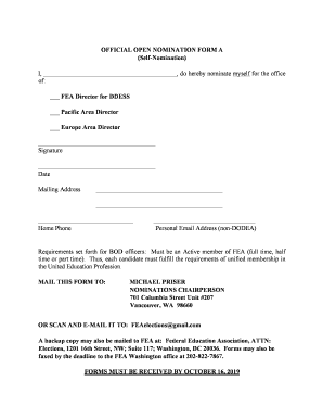 Fillable Online Nomination Form A (self nomination) FINAL.docx Fax ...